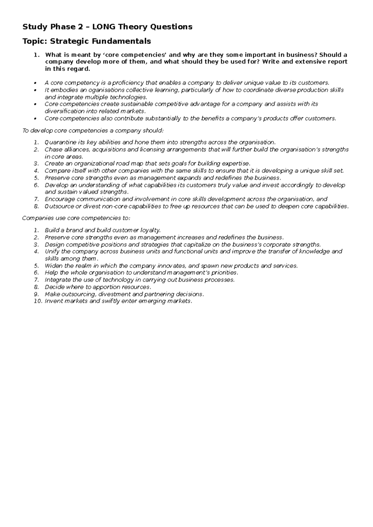 Exam Preparation - Long Theory Questions - Study Phase 2 – LONG Theory ...