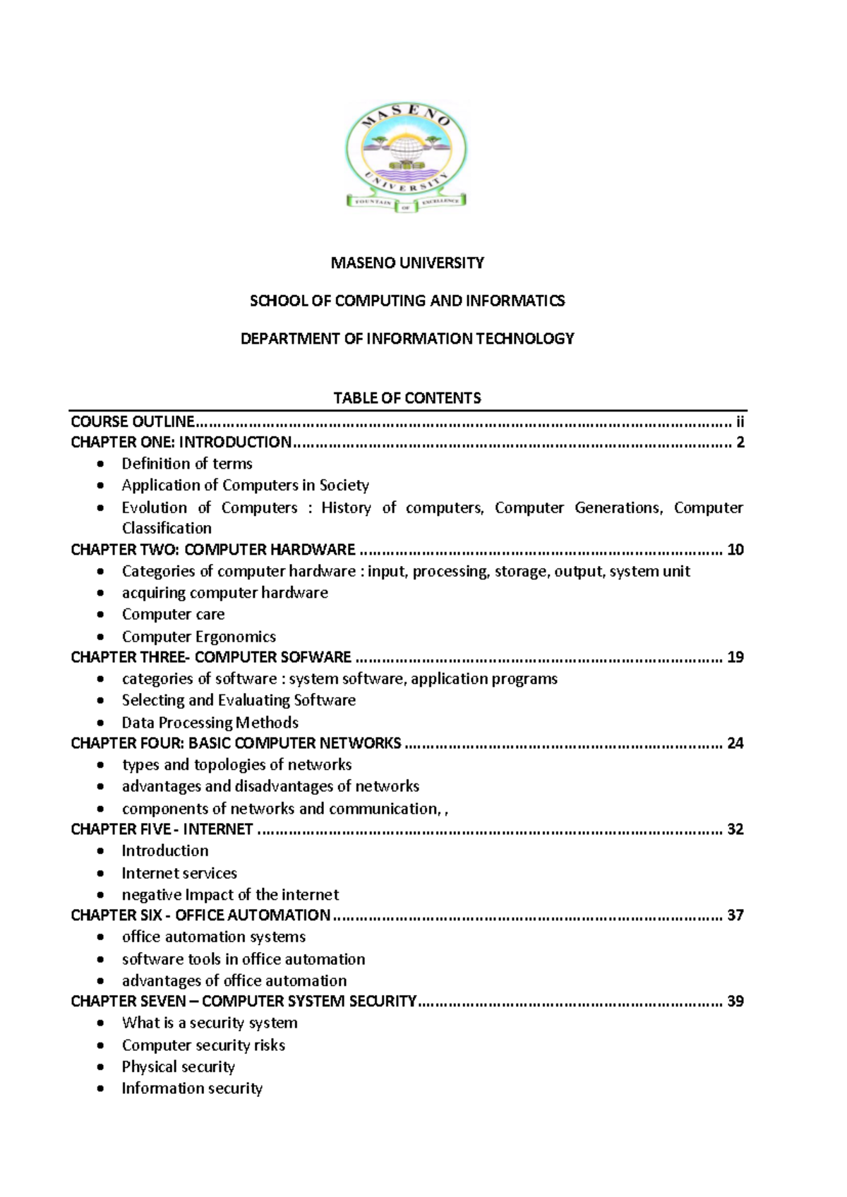UC1 101 Foundations of Information Technology Study Notes - Studocu