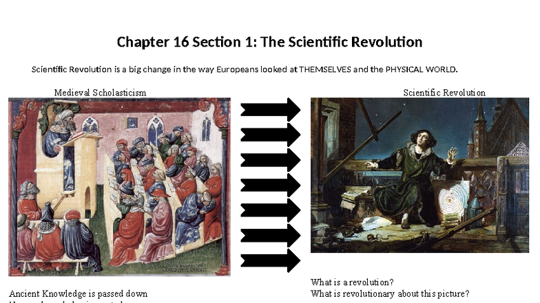 Ch 16 Sec 1 Notes: The Scientific Revolution and Its Impact - Studocu