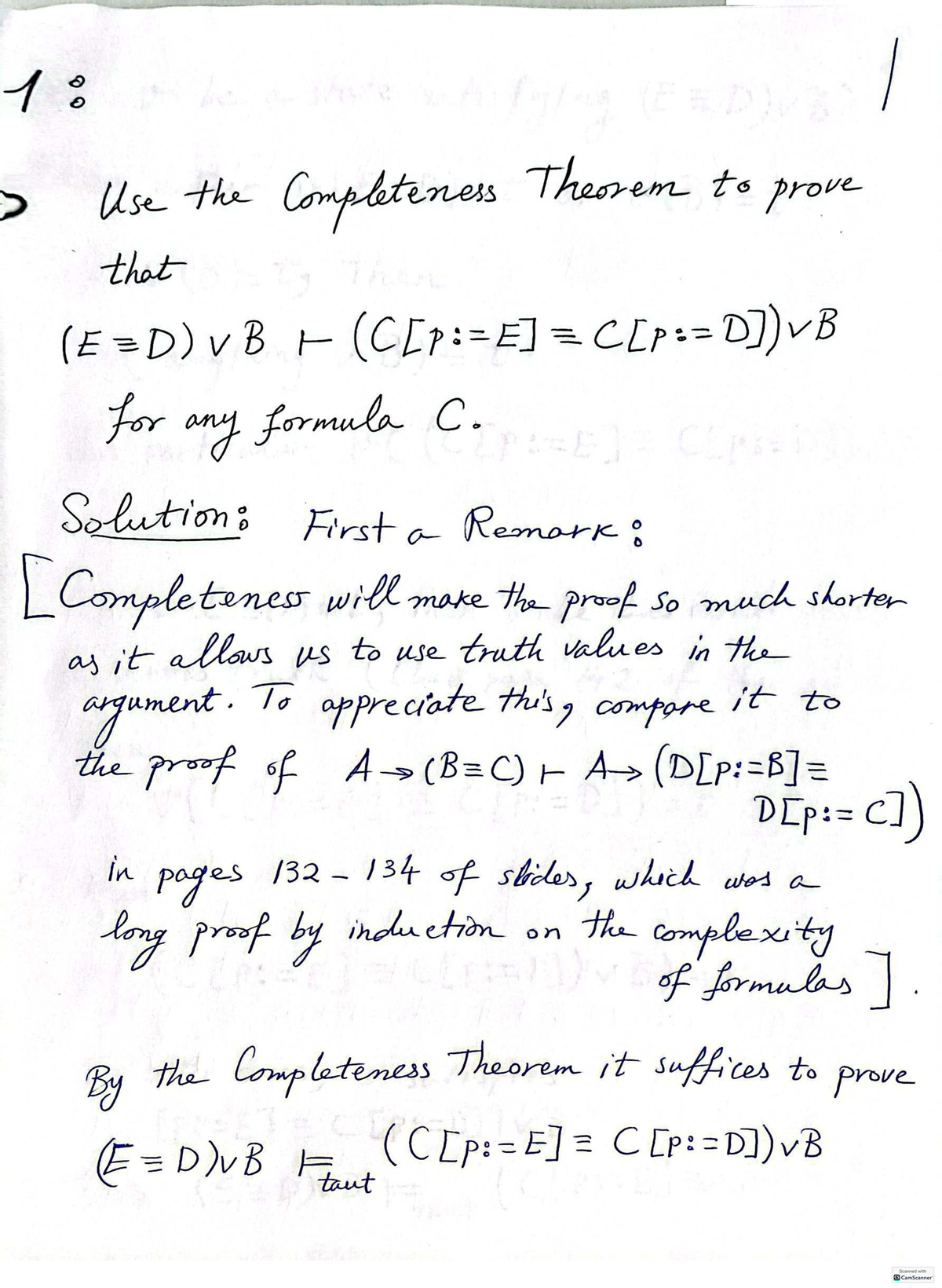 Assignment 3 Solutions: Completeness Theorem & Proof Techniques - Studocu