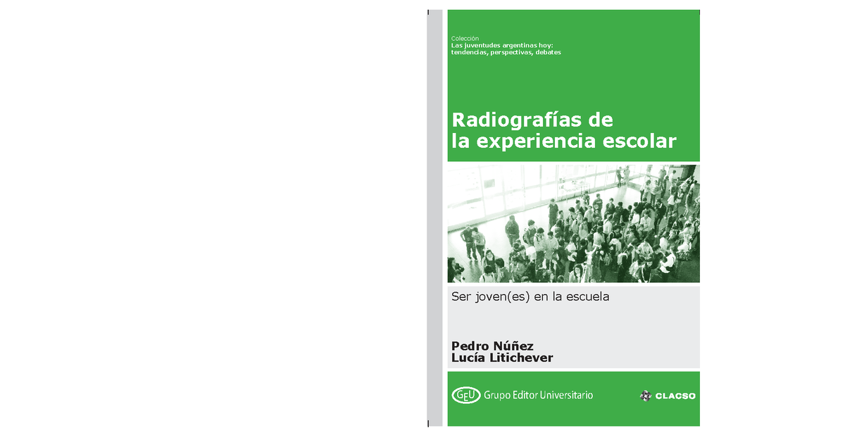 Radiografías de la Experiencia Escolar: Juventud y Educación en ...