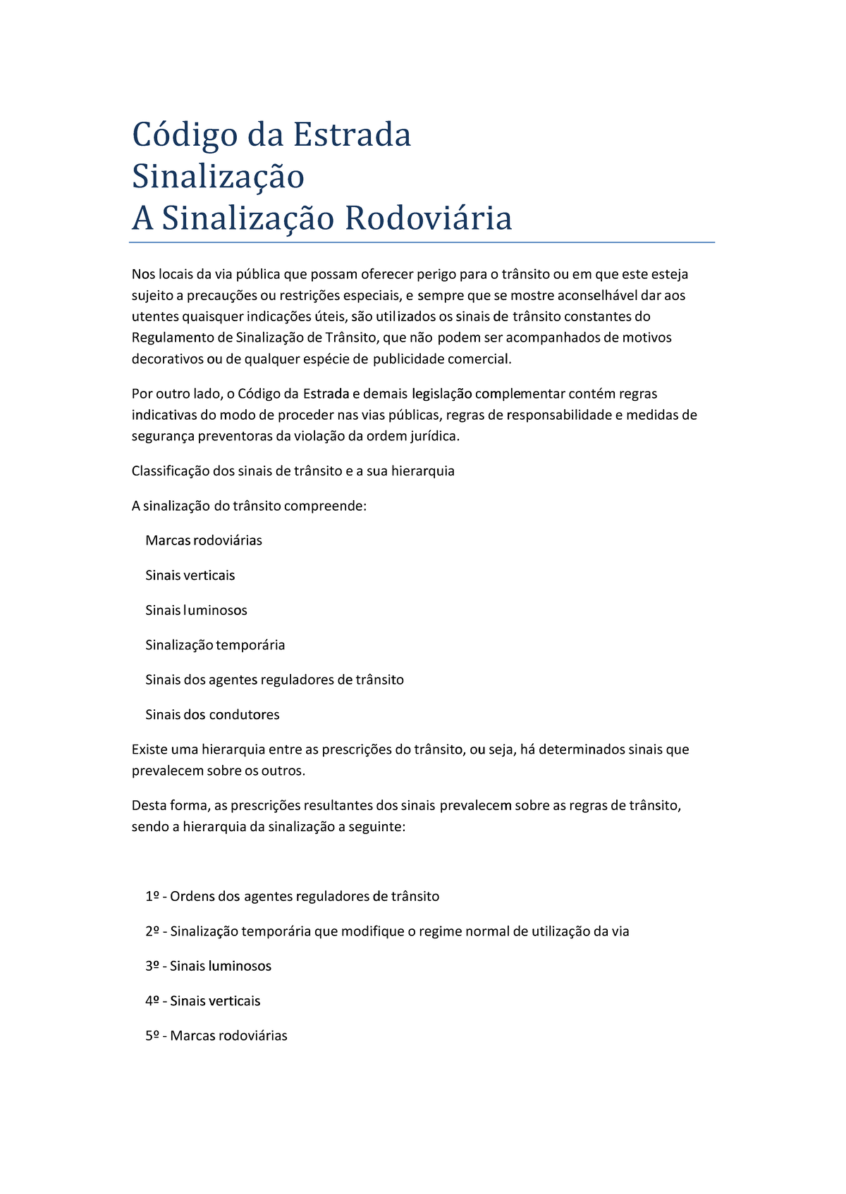 Codigo da estrada sinais transito - Código da EstradaCódigo da Estrada ...