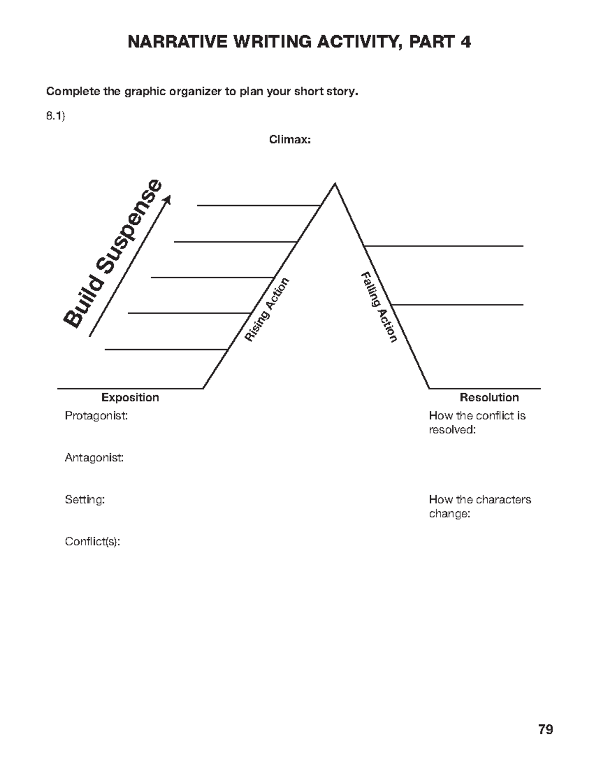 Narrative Story Structure Graphic Organizer