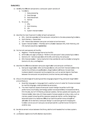 Computer Organization and Architecture - Module 1 - Basic Structure of ...