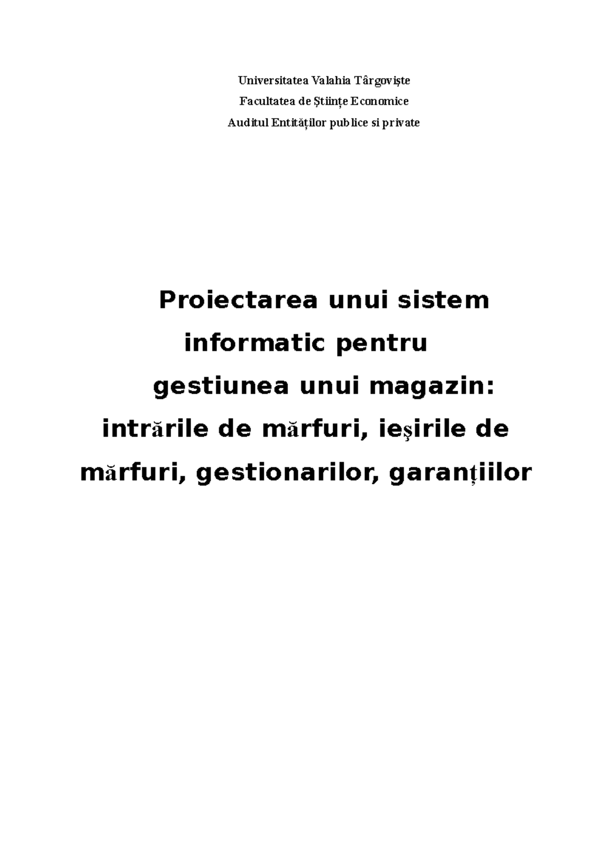 215968793 Proiectarea Unui Sistem Informatic in Microsoft Access ...
