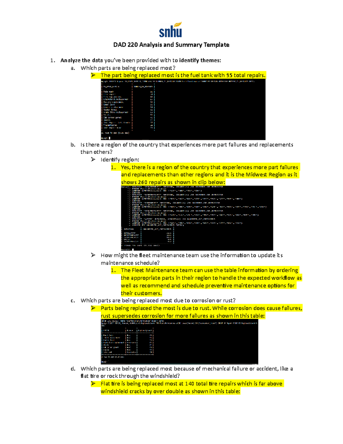DAD 220 Analysis and Summary Template - DAD 220 Analysis and Summary ...