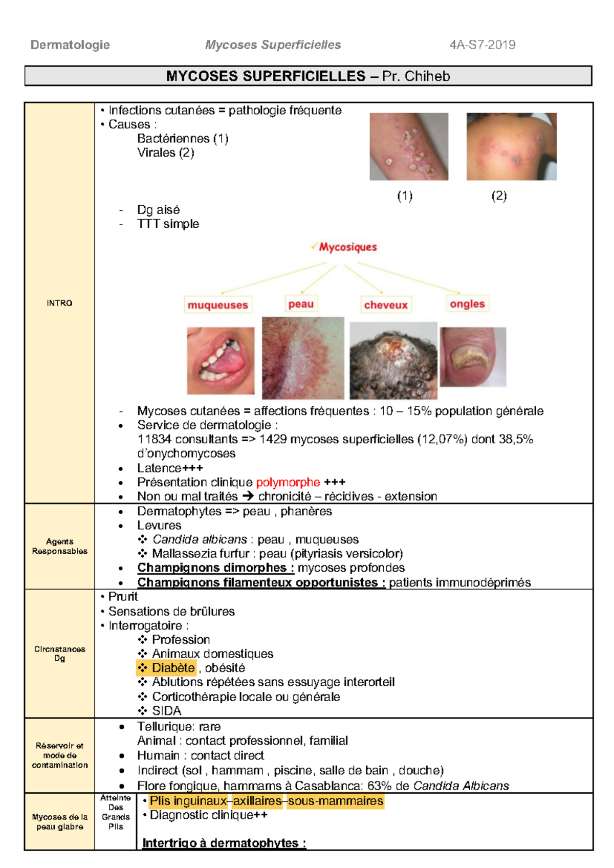 6- Mycoses Superficielles en Dermatologie : Diagnostic et Traitement ...