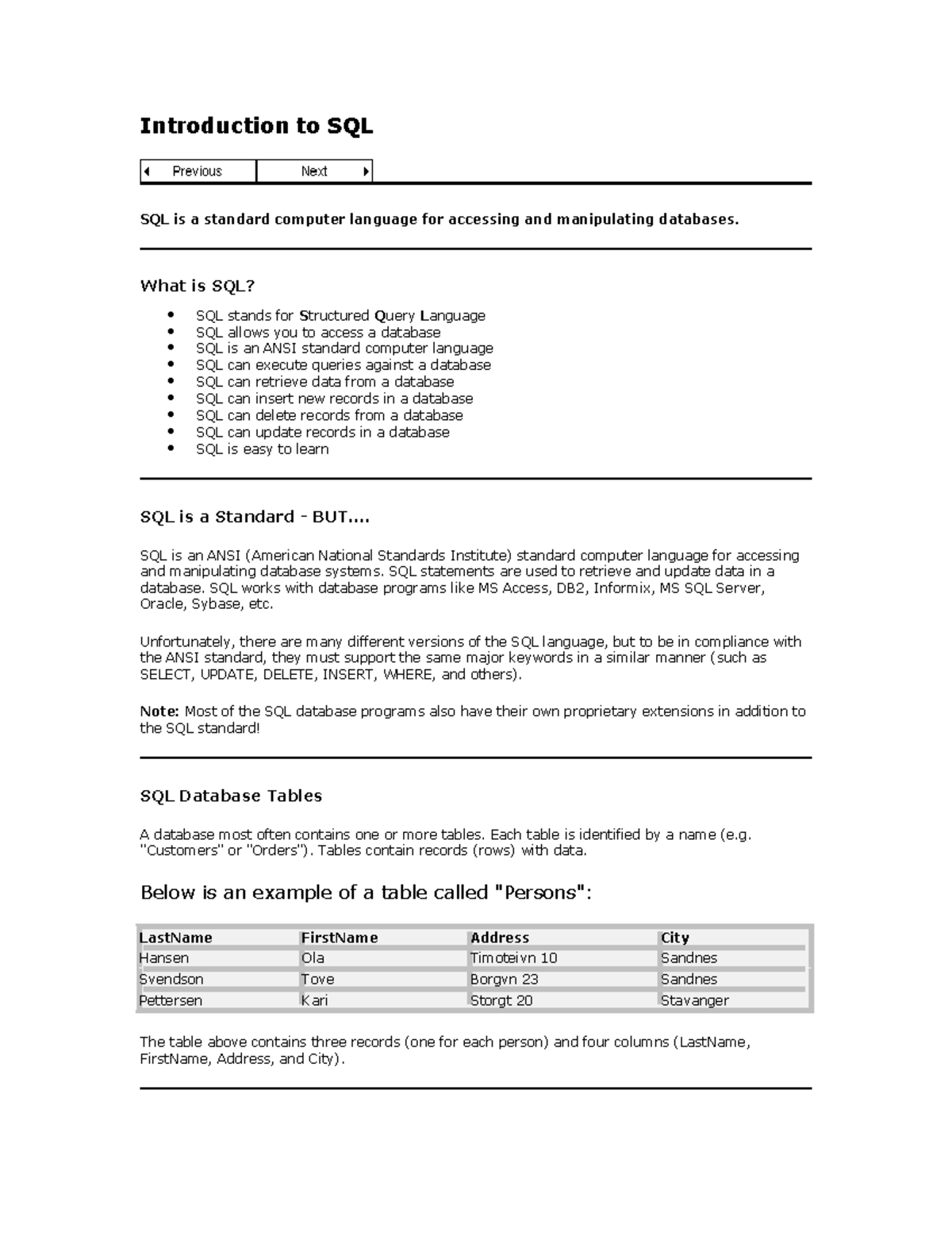 Introduction to SQL - Key Concepts and Practices (SQL 101) - Studocu