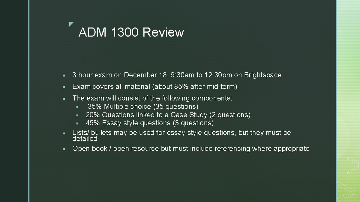 ADM 1300 Final Exam Review: Key Insights & Study Strategies - Studocu