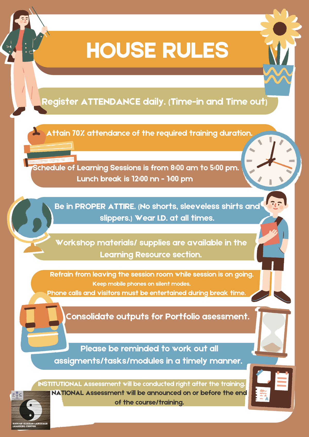 Classroom Rules for KLA1 - Consolidate outputs for Portfolio asessment ...