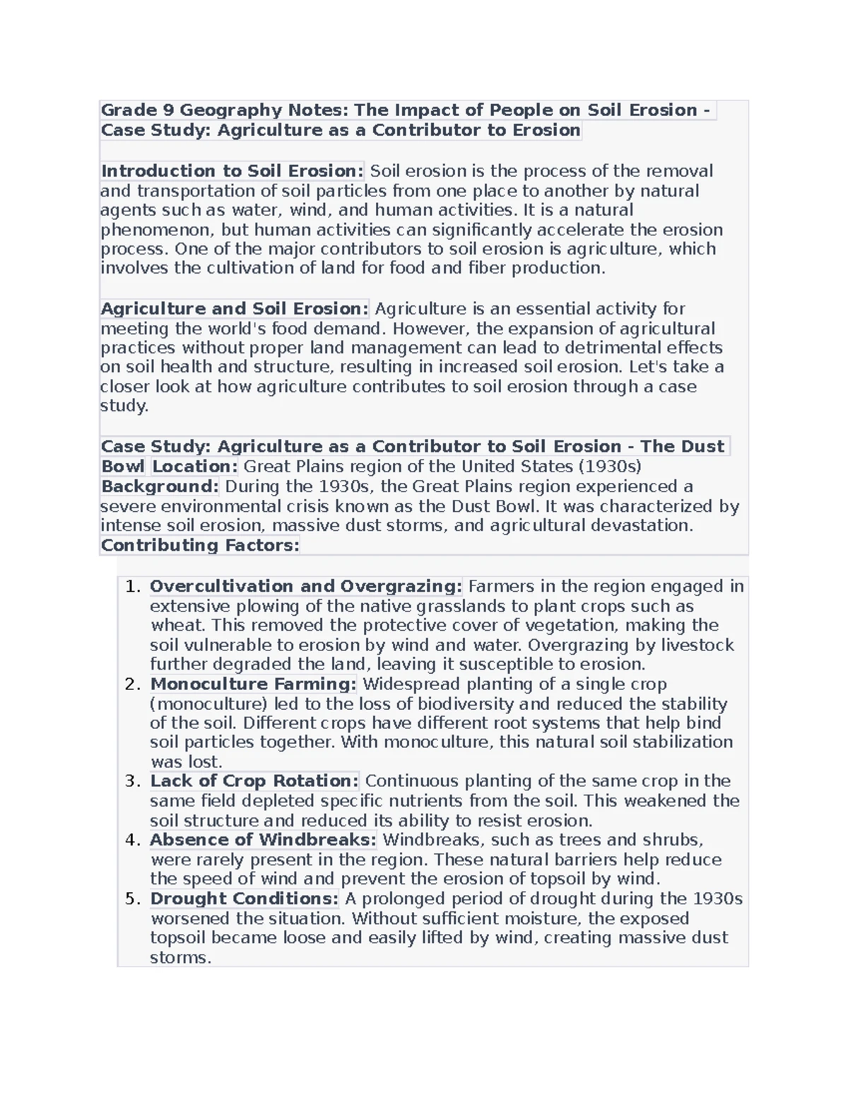 Grade 9 Geography Notes Term 3 Week 3 - Grade 9 Geography Notes ...