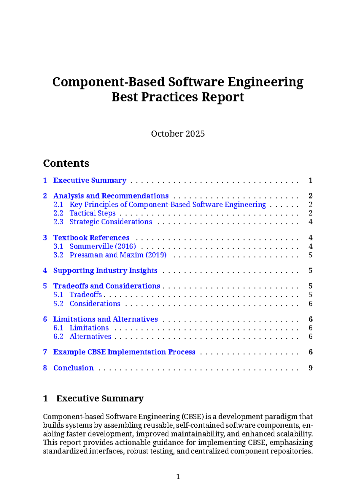 CBSE Best Practices Report: Software Engineering Insights (Oct 2025) - Studocu