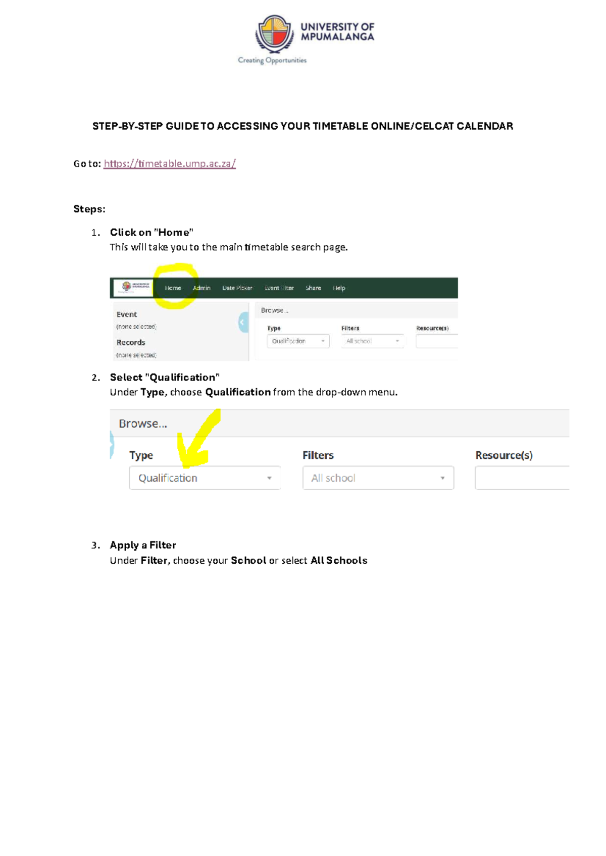STEP-BY-STEP Guide to Accessing Your Timetable Online - Studocu