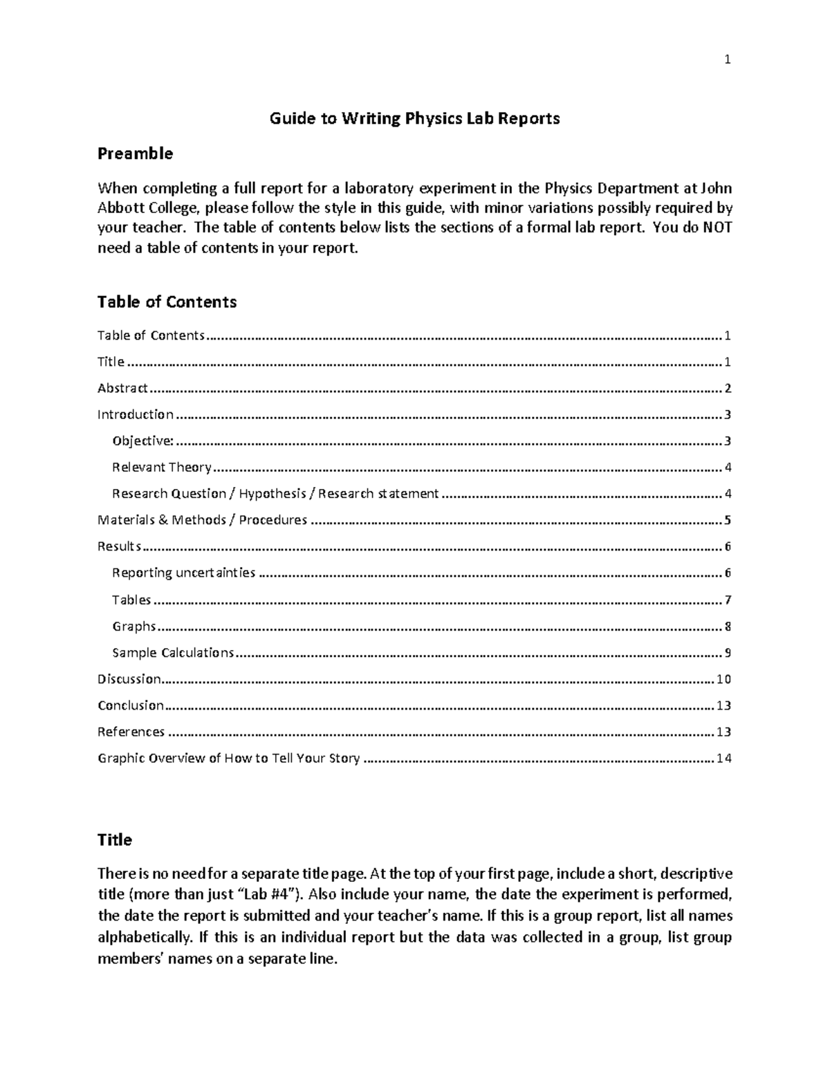 Physics Lab Report Guide (PHYS 101) - Studocu