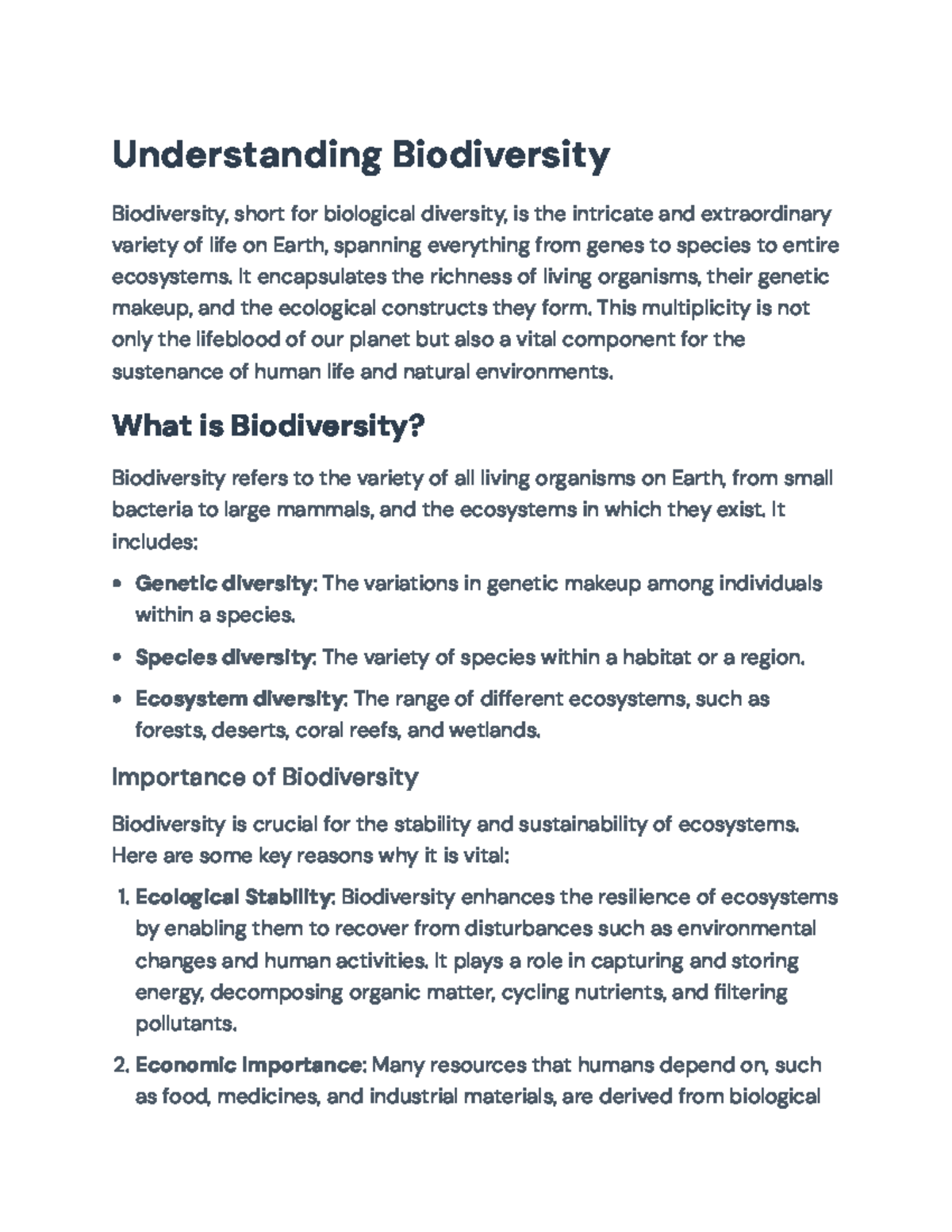 Understanding Biodiversity: Importance, Types, and Conservation Efforts ...