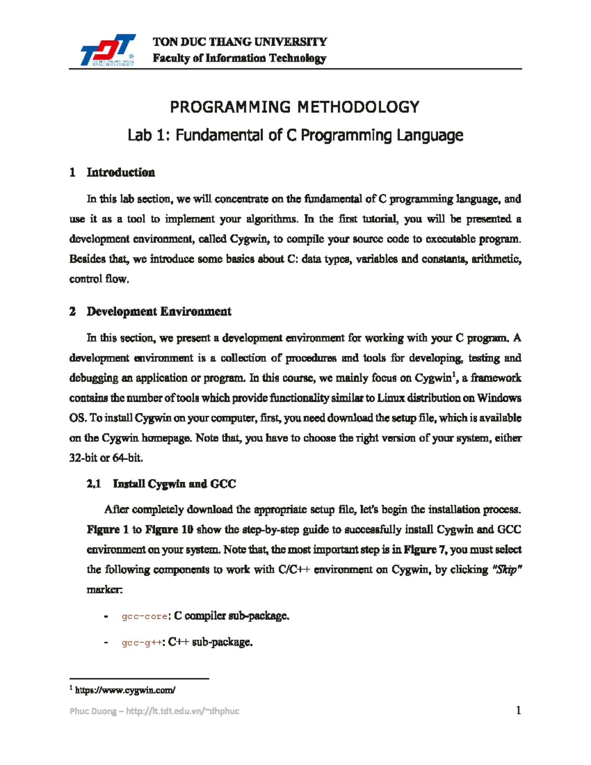 CSE101: Lab1 - Introduction to C Programming and Basics - Studocu