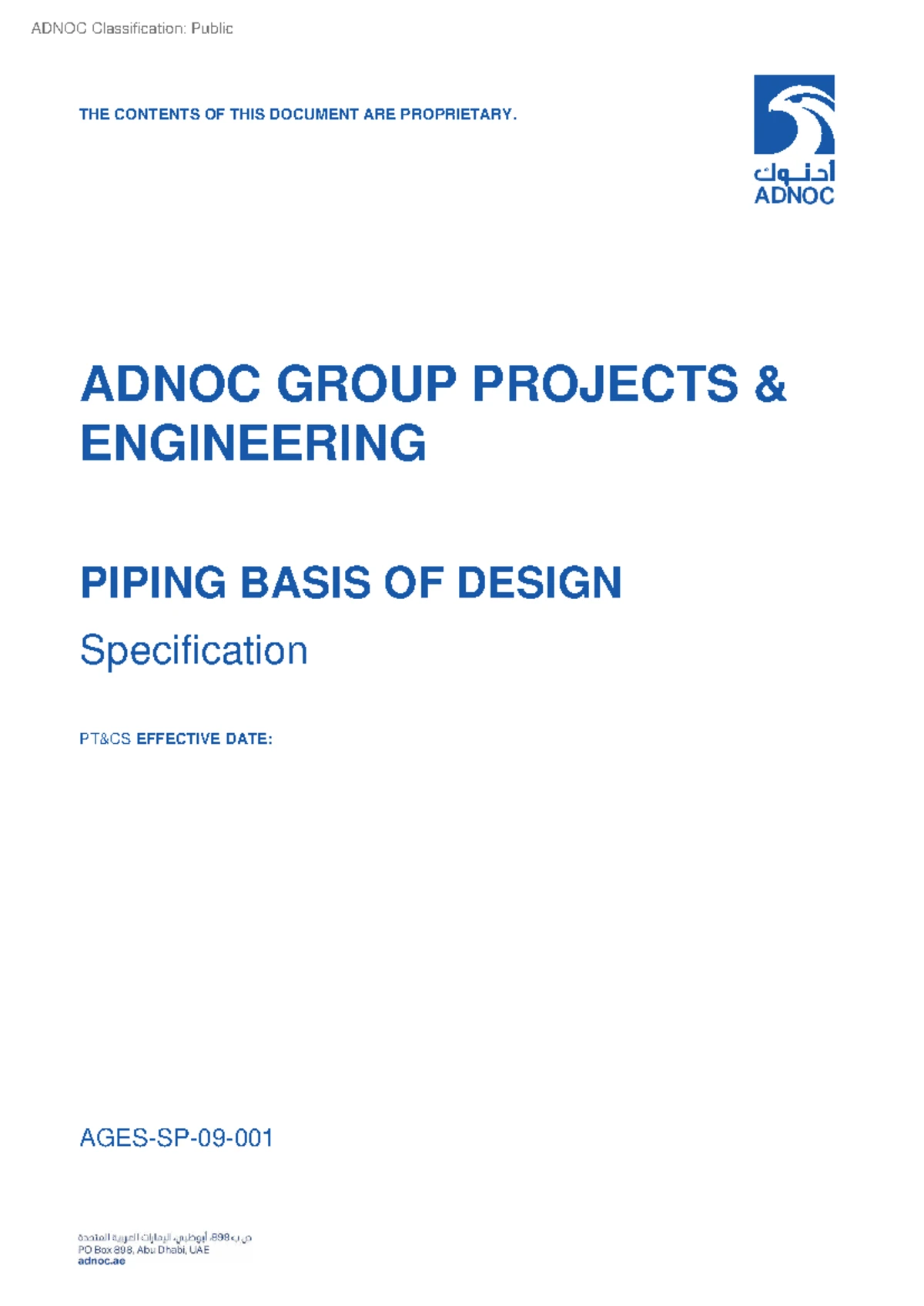 ADNOC Specification for Pipeline Engineering and Quality Control - Studocu