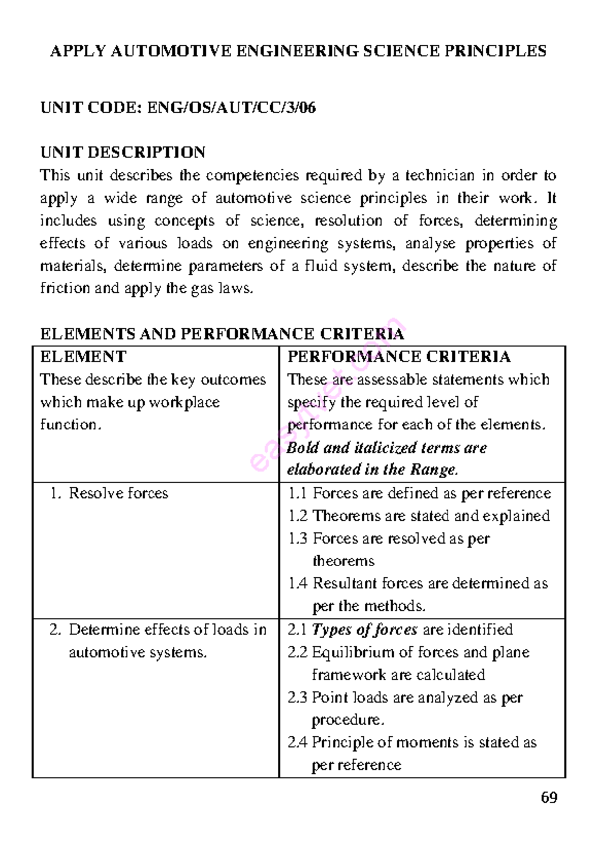 ENG/OS/AUT/CC/3 - Automotive Engineering Science Principles Guide - Studocu
