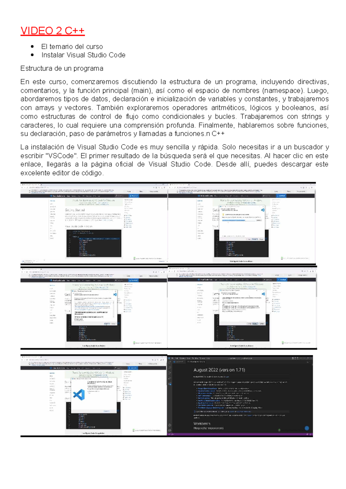 C++ Avance: Instalación y Estructura de Programas en Visual Studio Code ...