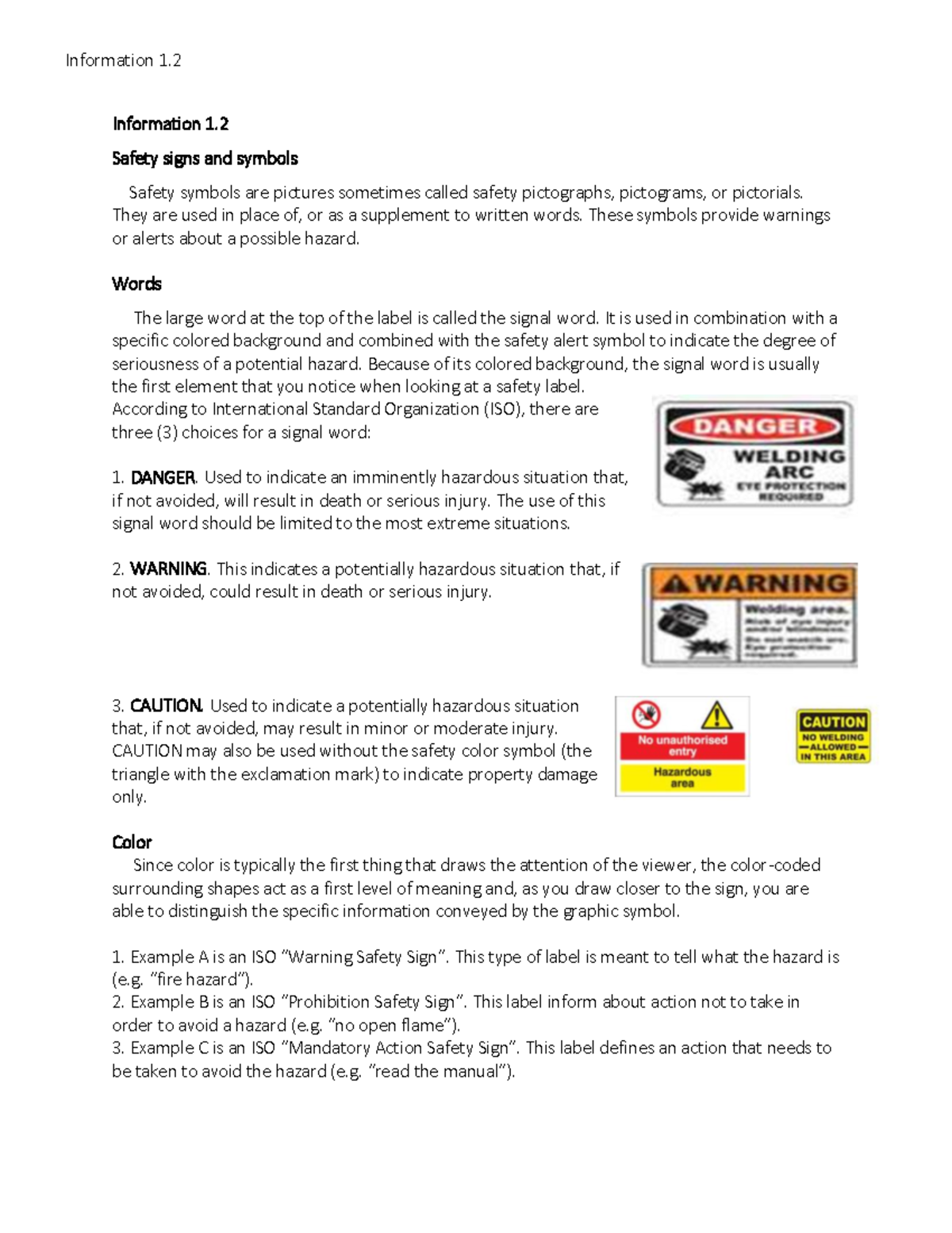 Safety Signs and Symbols in SMAW: Identification and Classification ...