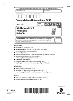 Quadratics QP PMT - Practice Quadratic worksheets - P66585A01244 12 In ...