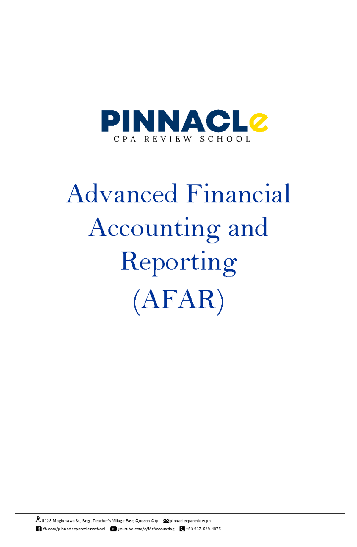 AFAR- Partnership Formation and Operations Reviewer Guide - Studocu