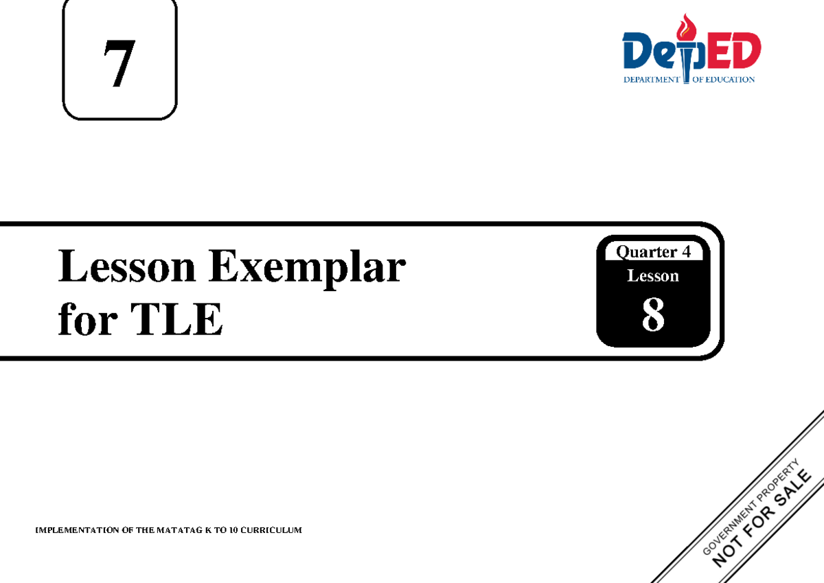 Q4 TLE 7 Lesson Exemplar: Systems of Measurement and Conversions - Studocu