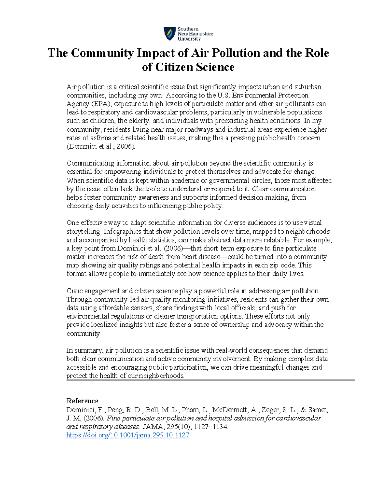 SCI 214 Module 6: Community Impact of Air Pollution & Citizen Science ...