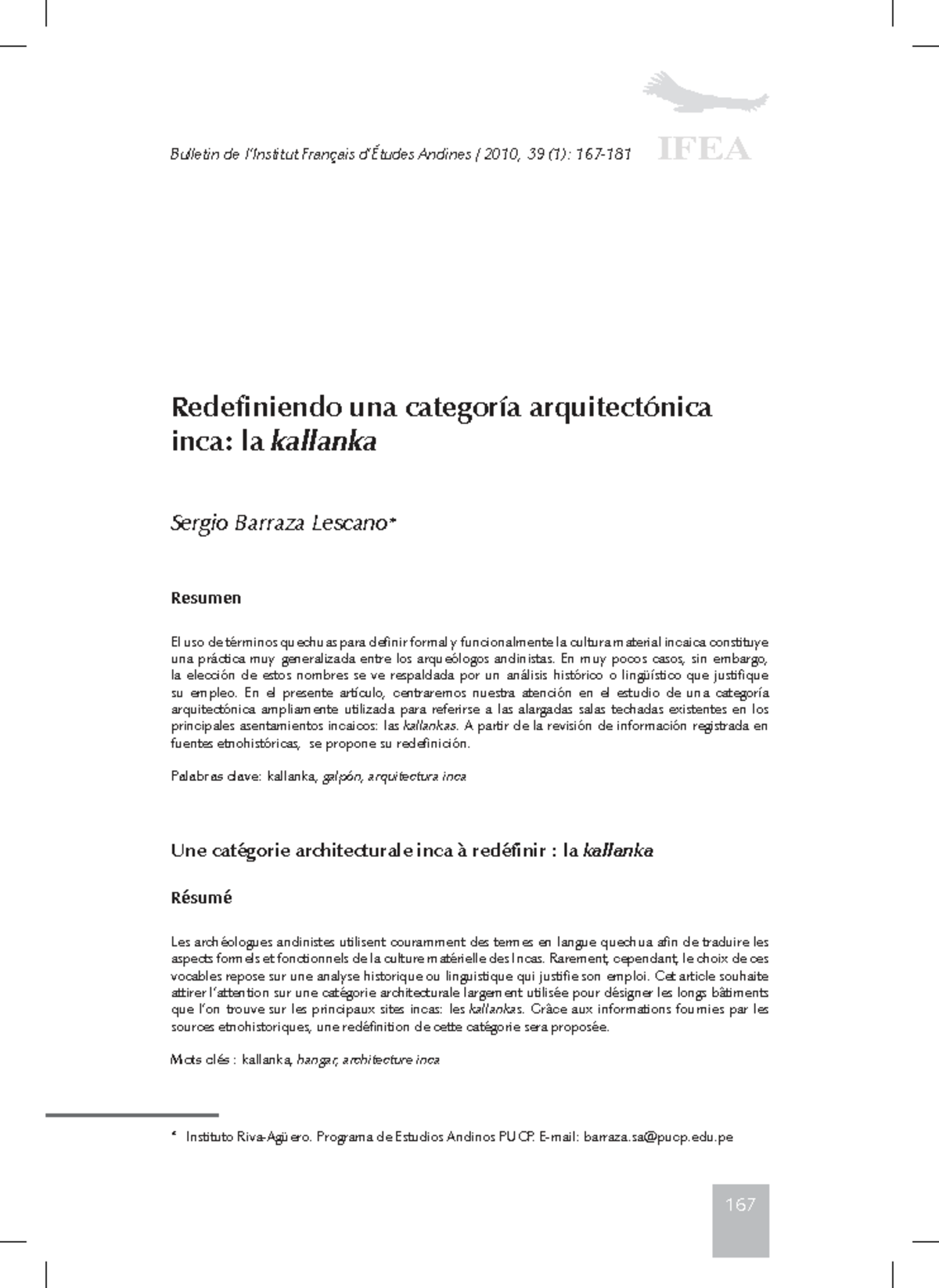Redefinición de la Kallanka: Análisis Arquitectónico Inca IFEA - Studocu