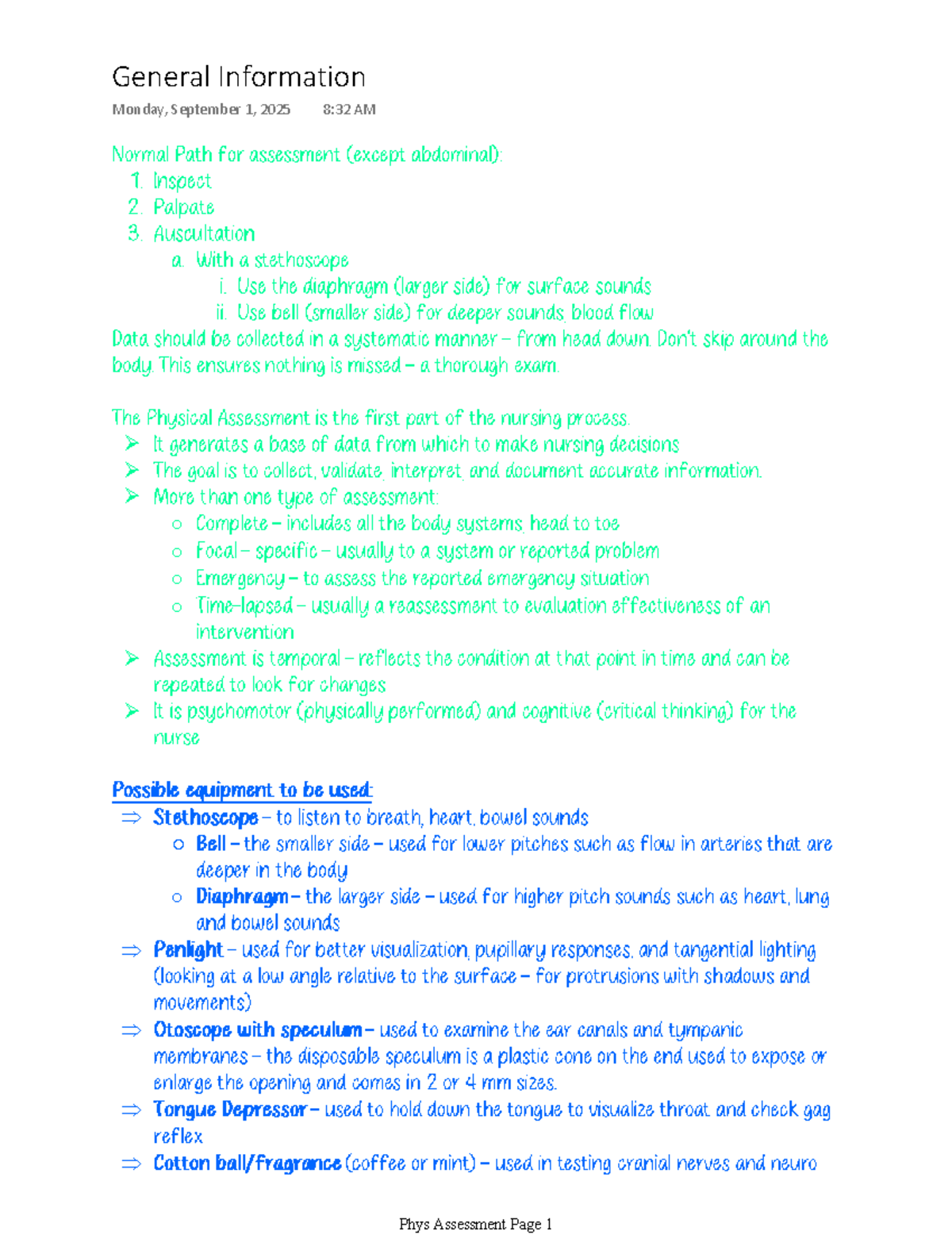 Phys Assessment Overview: Vital Signs & Cultural Considerations - Studocu