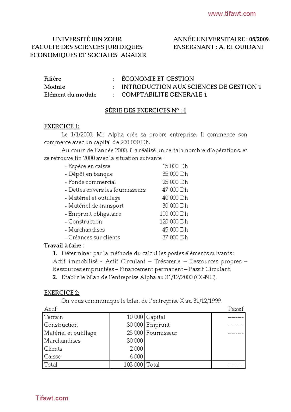Exercices et Corrigés de Comptabilité Générale SYSCOHADA - Année 2 ...