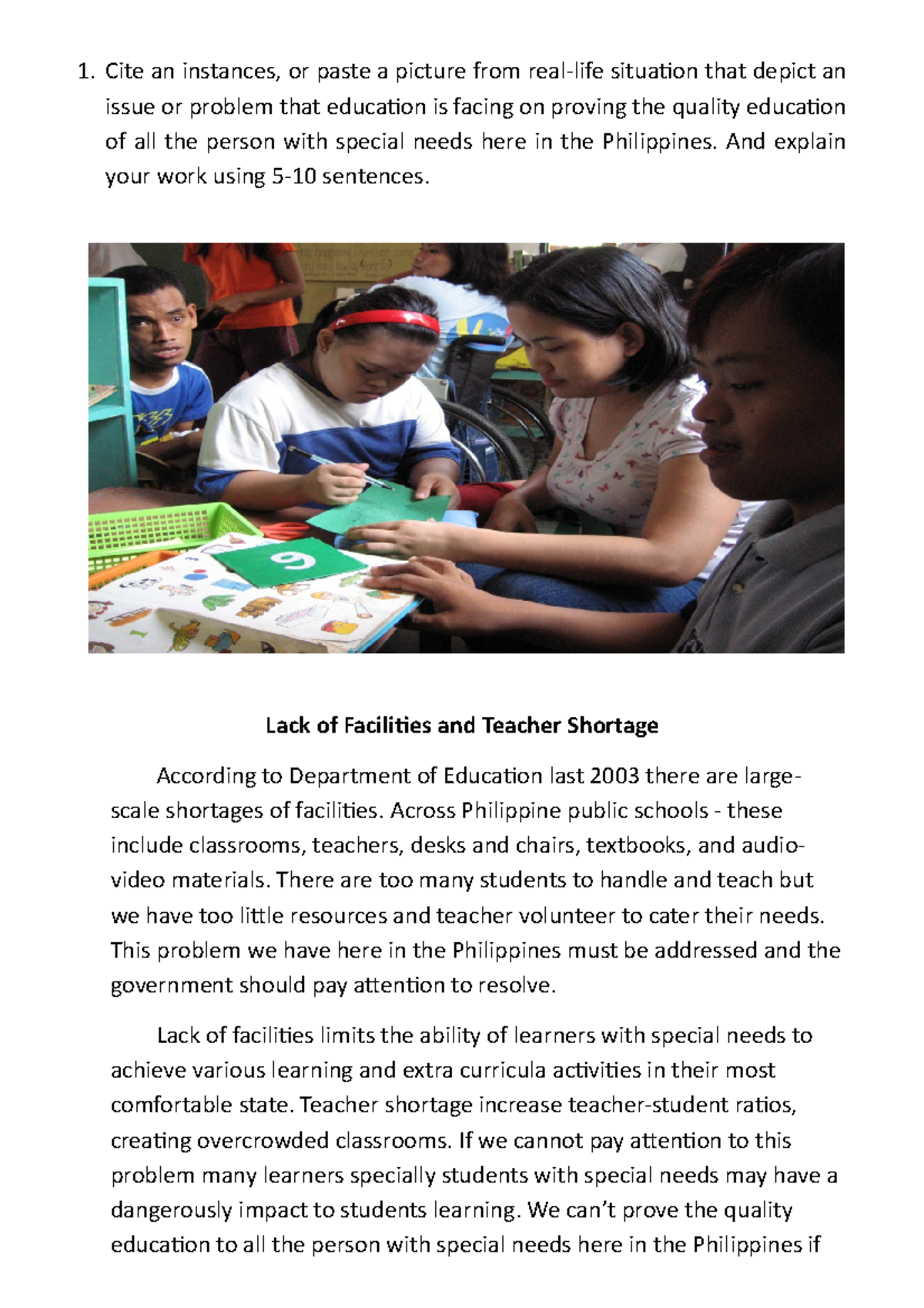 EDU 101: Addressing Lack of Facilities and Teacher Shortage Issues ...