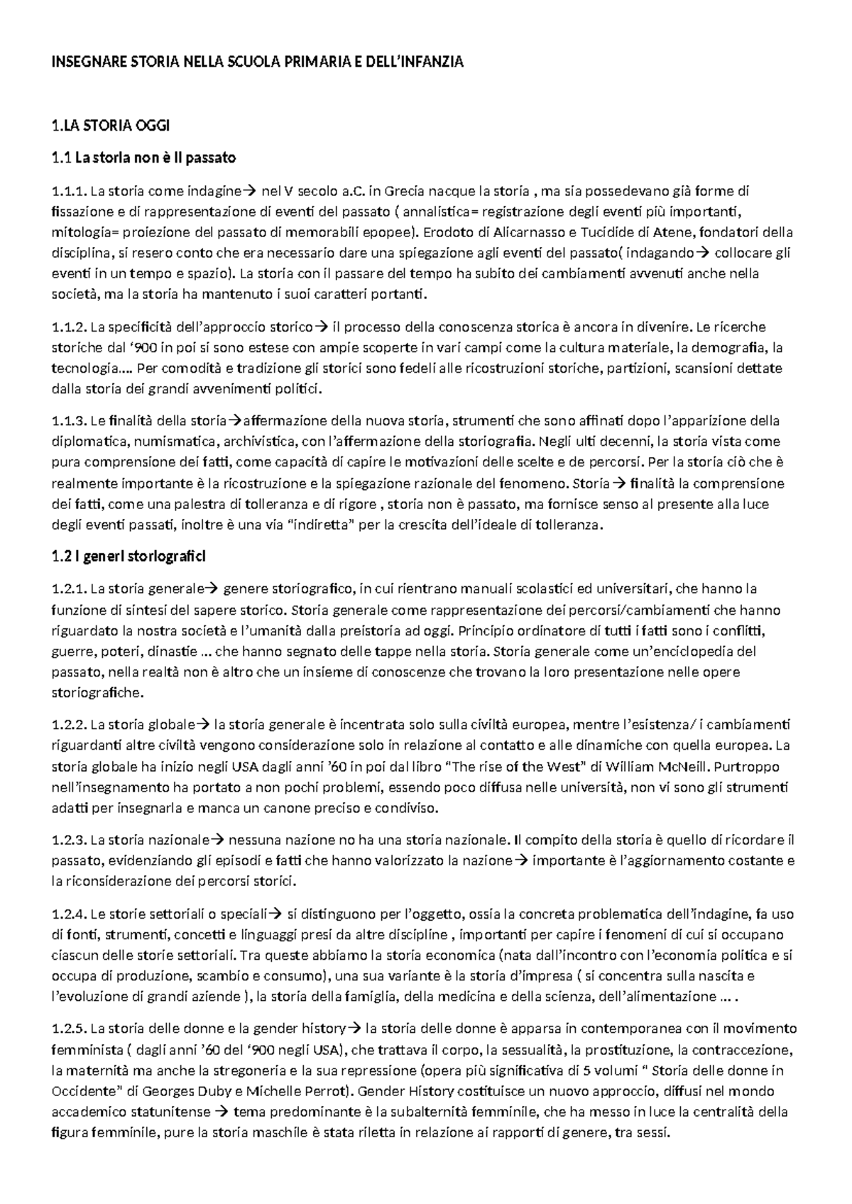 Insegnare storia nella scuola primaria... riassunto - INSEGNARE STORIA NELLA SCUOLA PRIMARIA E ...