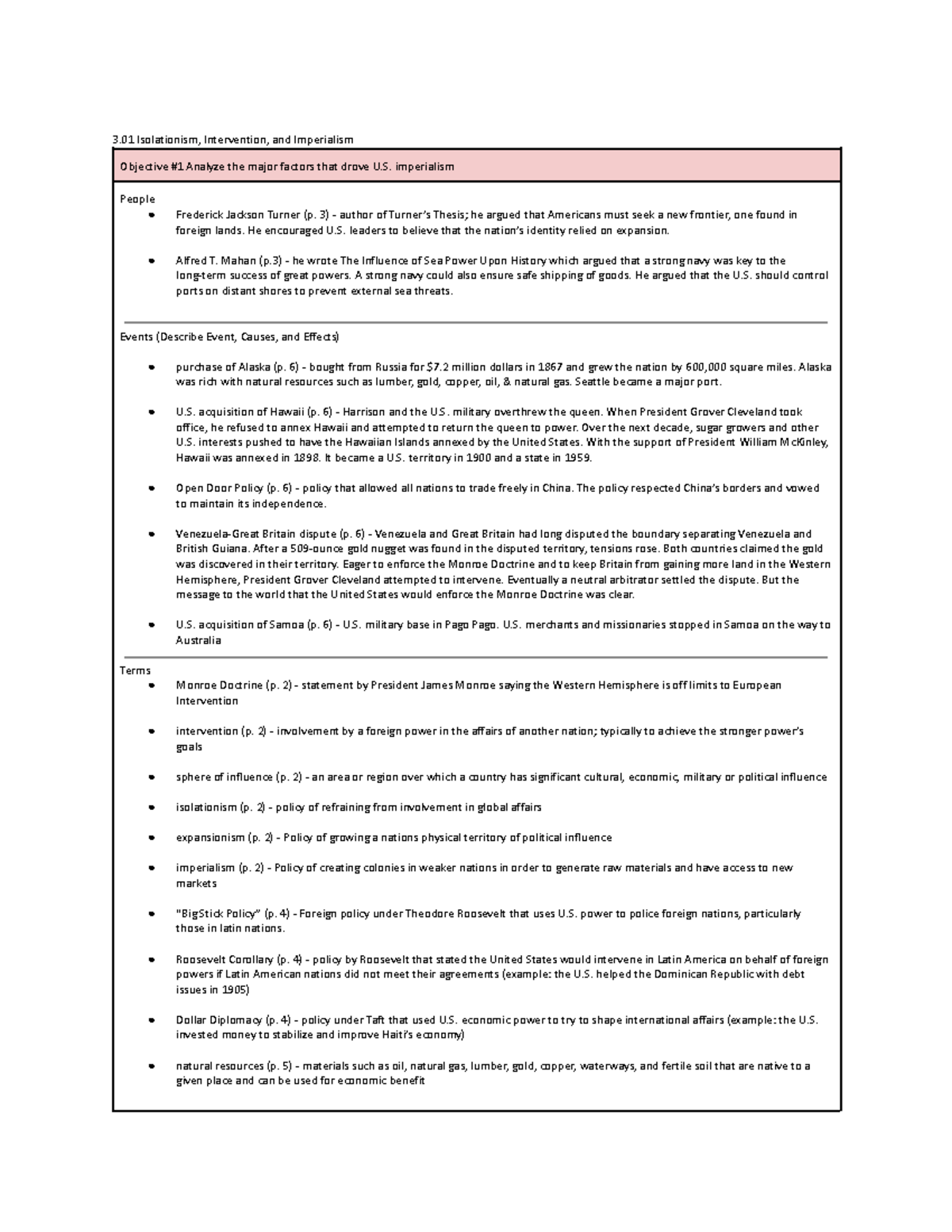U.S. History Module 3 DBA: Imperialism, War, and Social Impact - Studocu