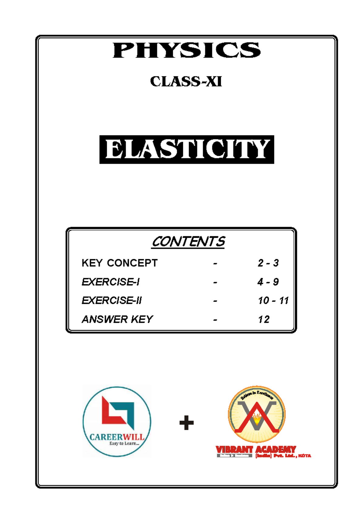 PHYSICS 101: Elasticity Key Concepts and Answer Key - Studocu