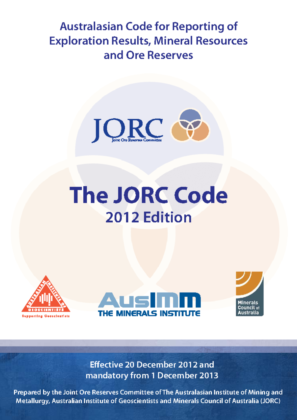 JORC Code 2012 Study Material - Exploration and Reporting Guidelines ...