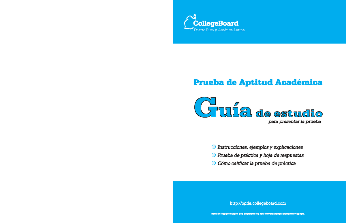 Guía de Estudio para la Prueba de Aptitud Académica (PAA ...