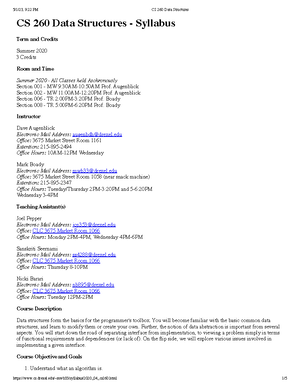 CS260 - Reading 1 - Summary Algorithms Illuminated, Part 1 - CS 260 - Data Structures and - Studocu