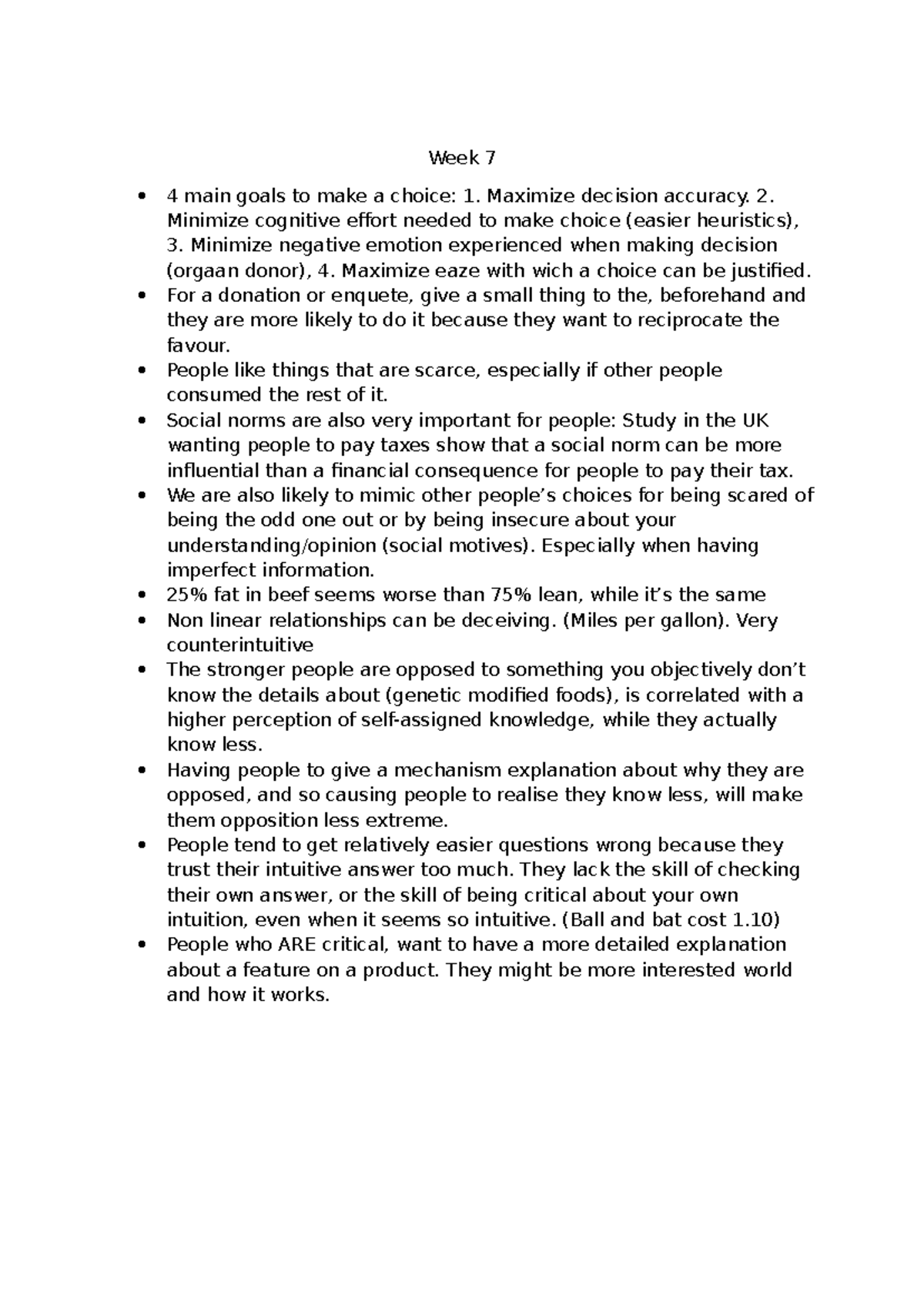 Consumer Behaviour Lecture Notes: Weeks 7 & 8 Insights - Studocu