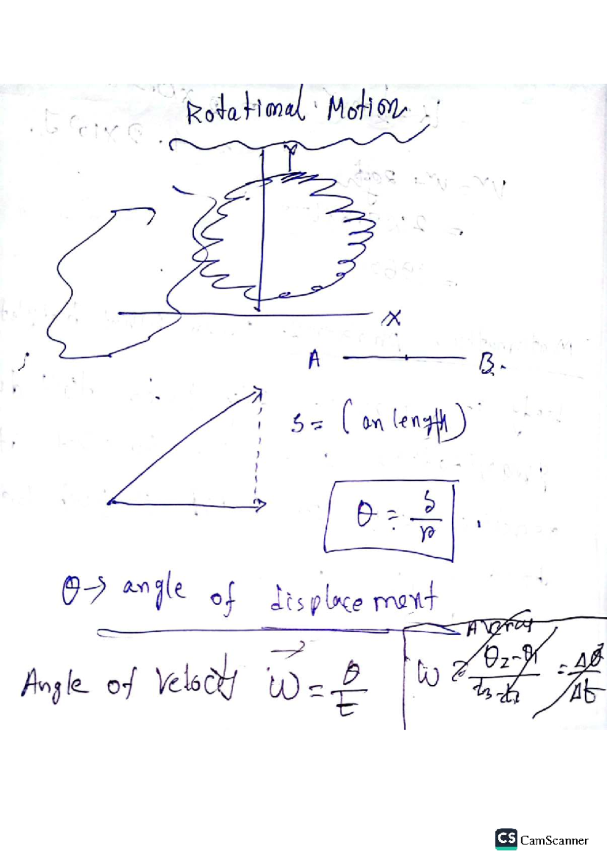 PHY 109 Last Class Notes on Rotational Motion - Studocu