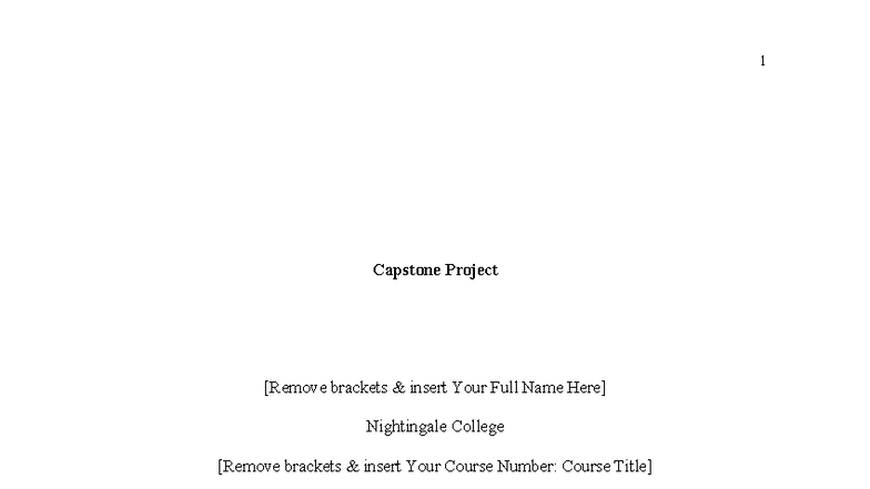 BSN485 - Final Capstone Project Template and Guidelines - Studocu
