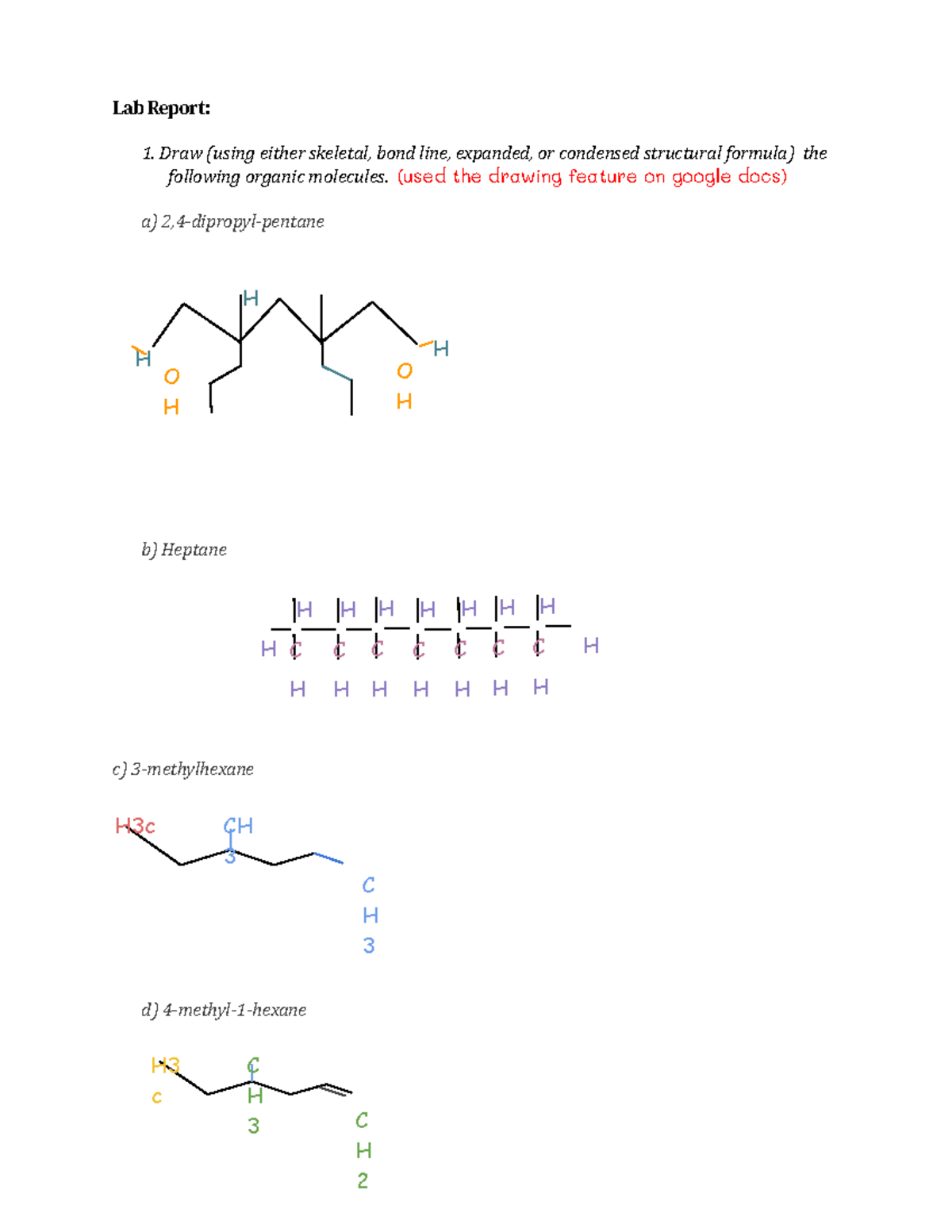 Lab 9: Structural Formulas and Nomenclature in Organic Chemistry - Studocu