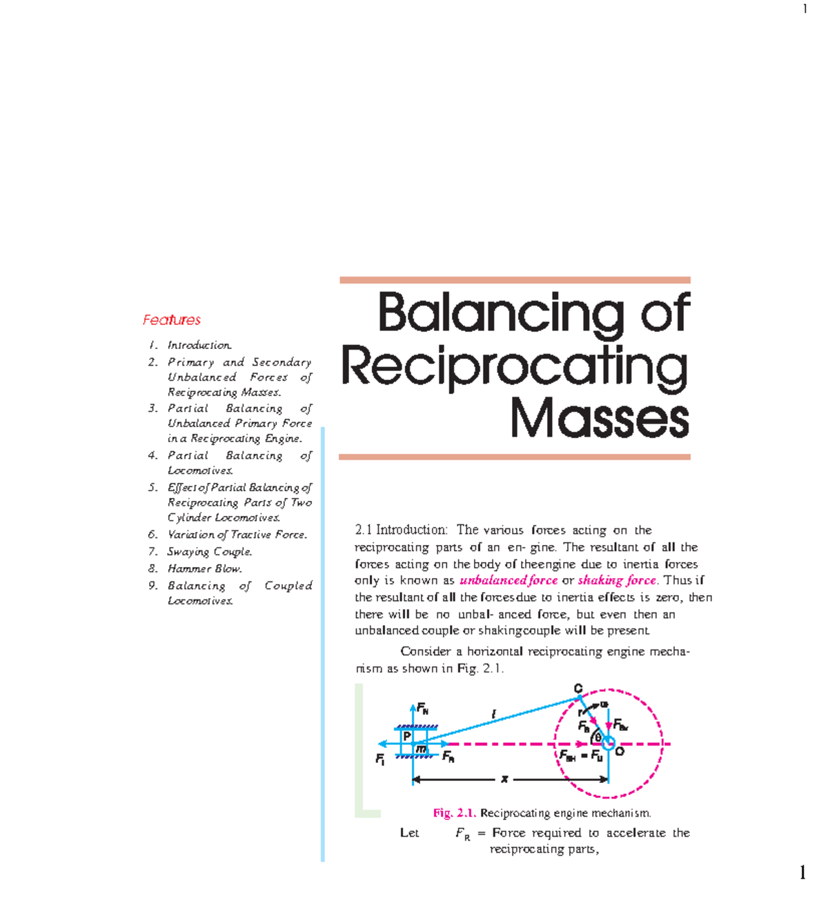Balancing Reciprocating Masses in Mechanical Systems - ME101 Lecture ...