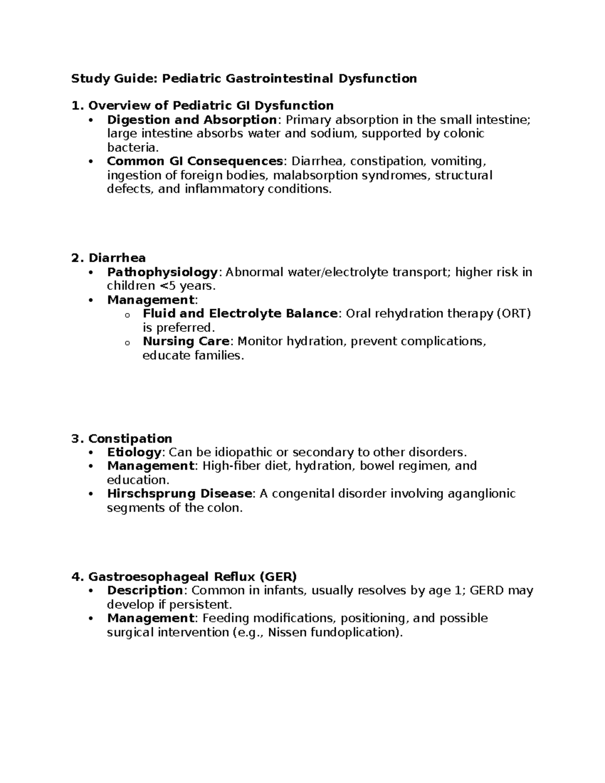 Study Guide GI Peds - Quick straight to the point notes - Study Guide ...