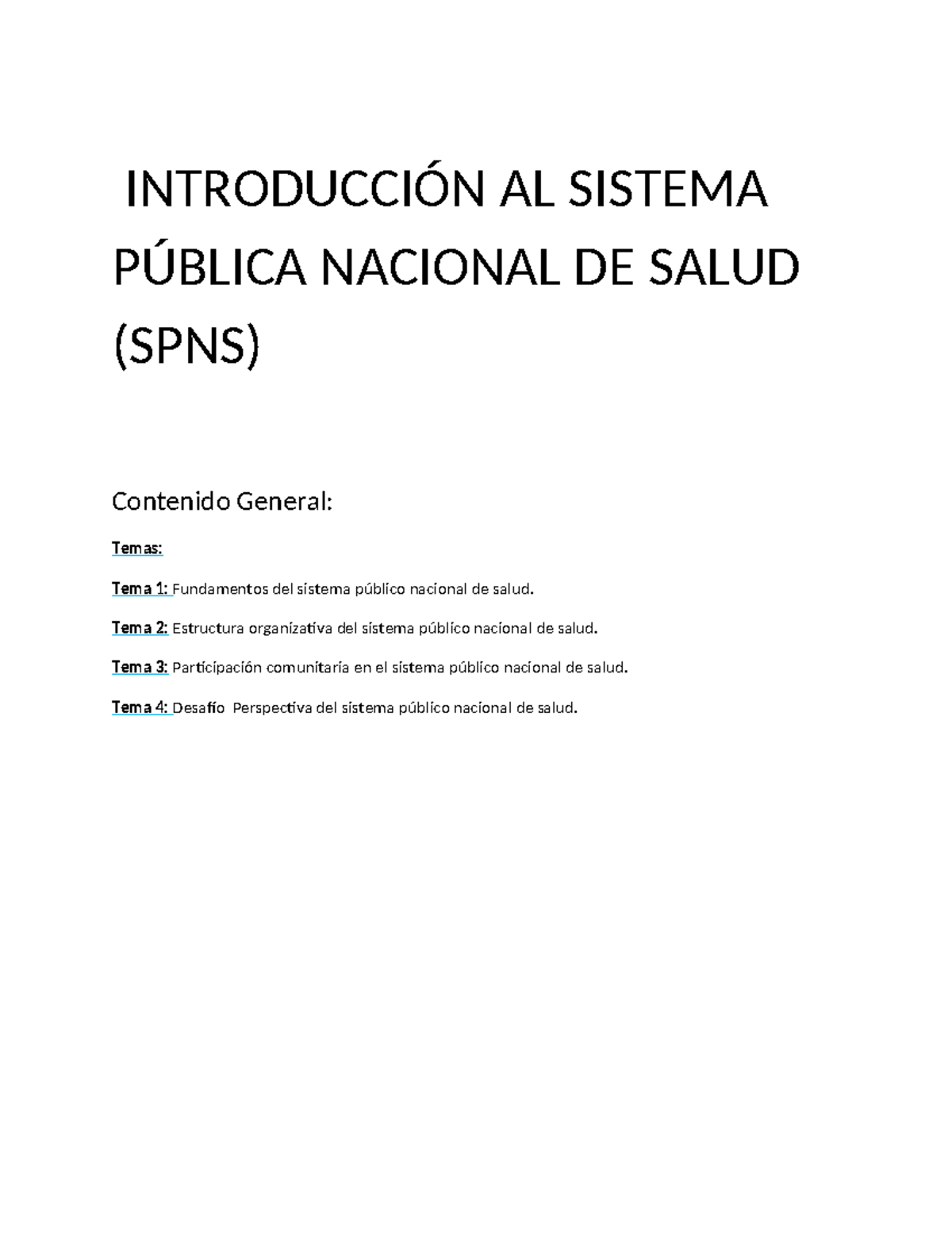 Introducción Al Sistema Público Nacional De Salud Spns En Venezuela 2861