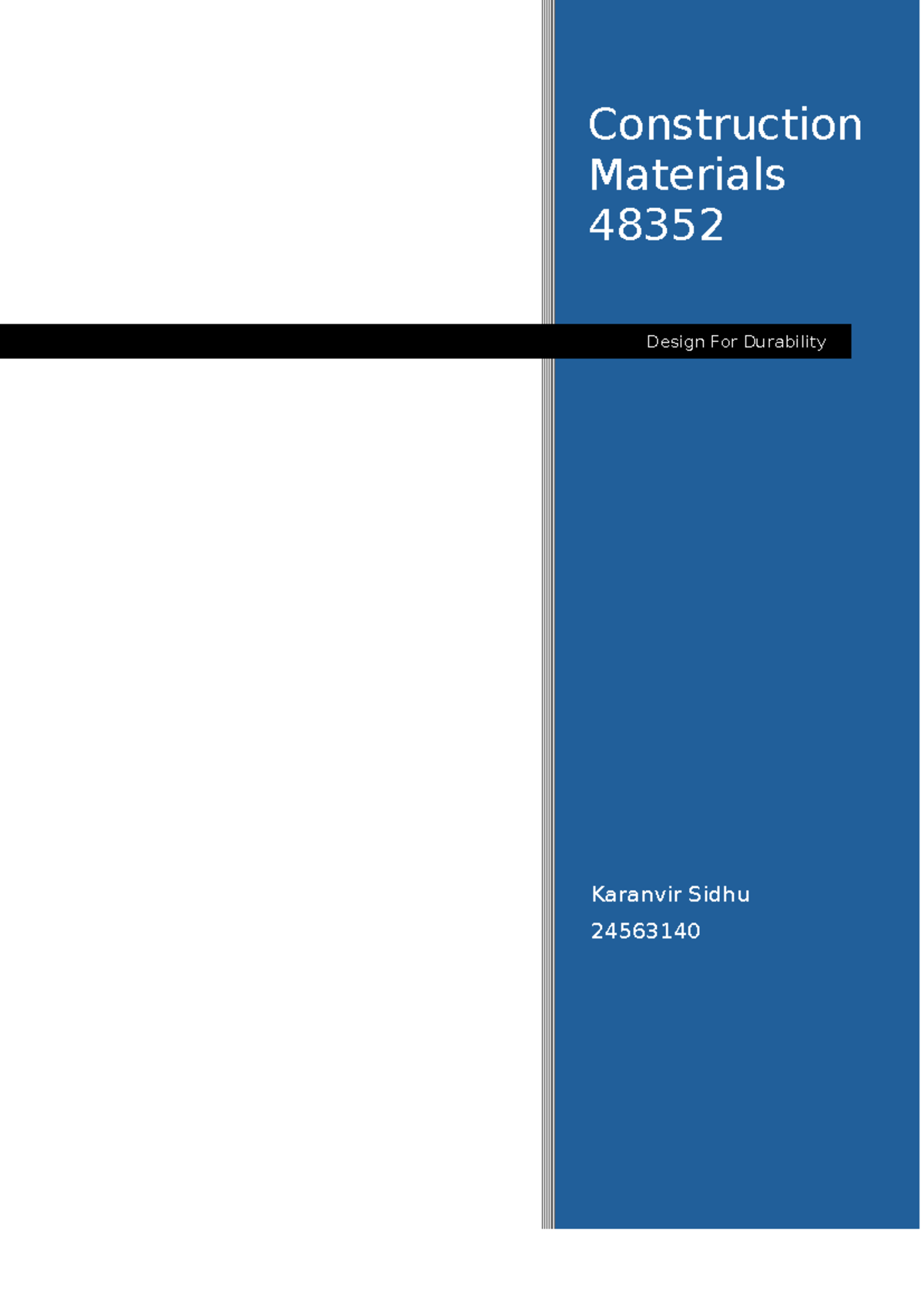 Construction Materials 48352: Design for Durability of Girder Bridge ...