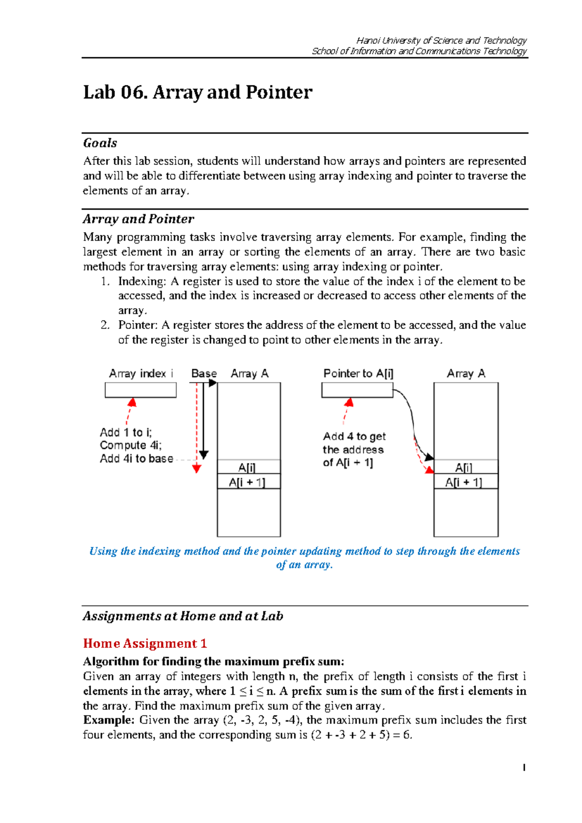 Lab06 RISC-V ICT: Array & Pointer Traversal Exercises - Studocu