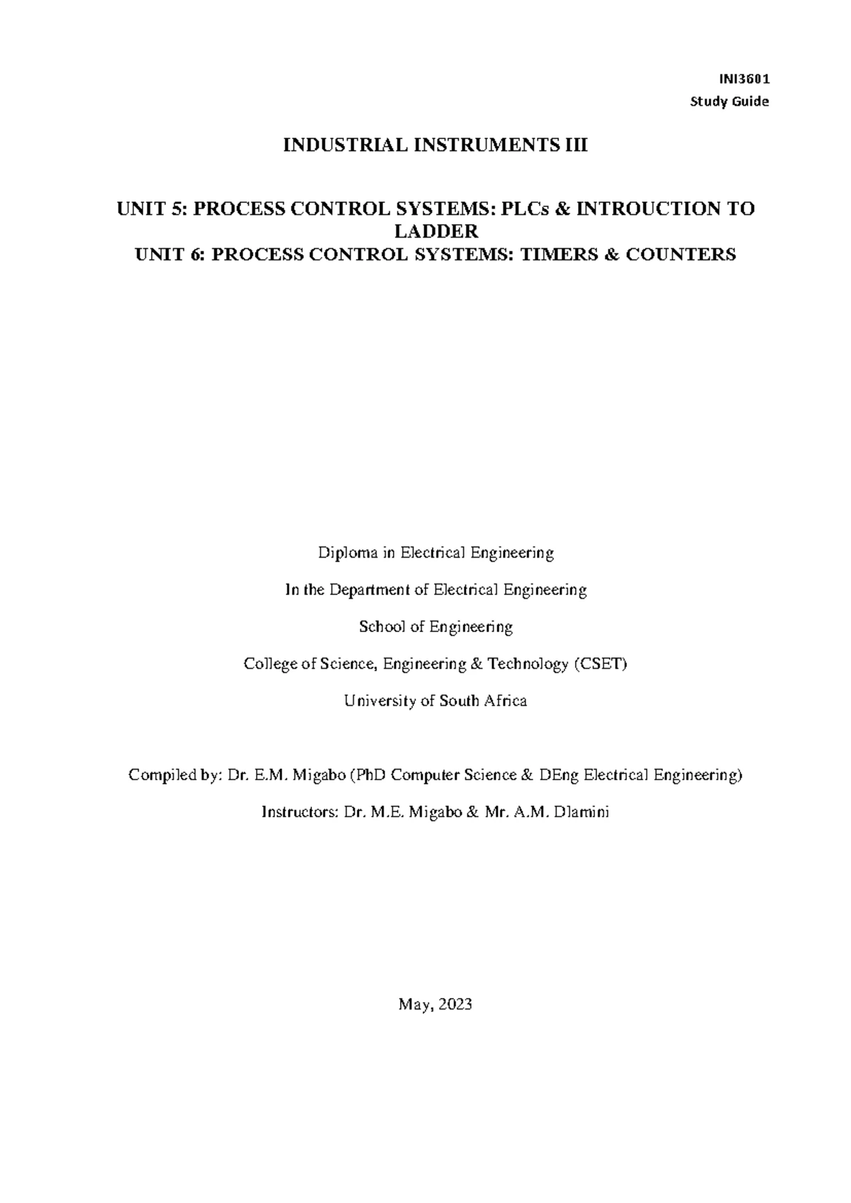 N6 Electrotechnics Course Syllabus (Subject Code: 8080086) - Studocu