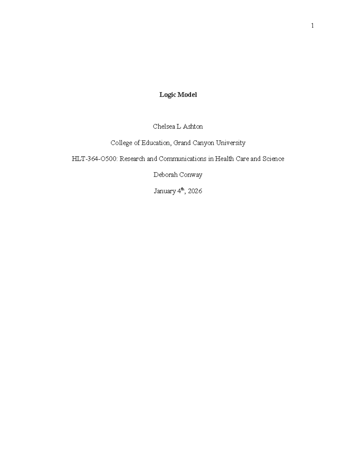 T4 Logic Model: Ethical QI Strategies in Health Care - Studocu
