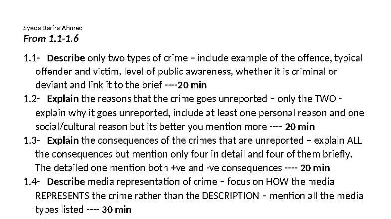 CRIM 101: Comprehensive Cheat Sheet for Crime Analysis & Campaigns ...